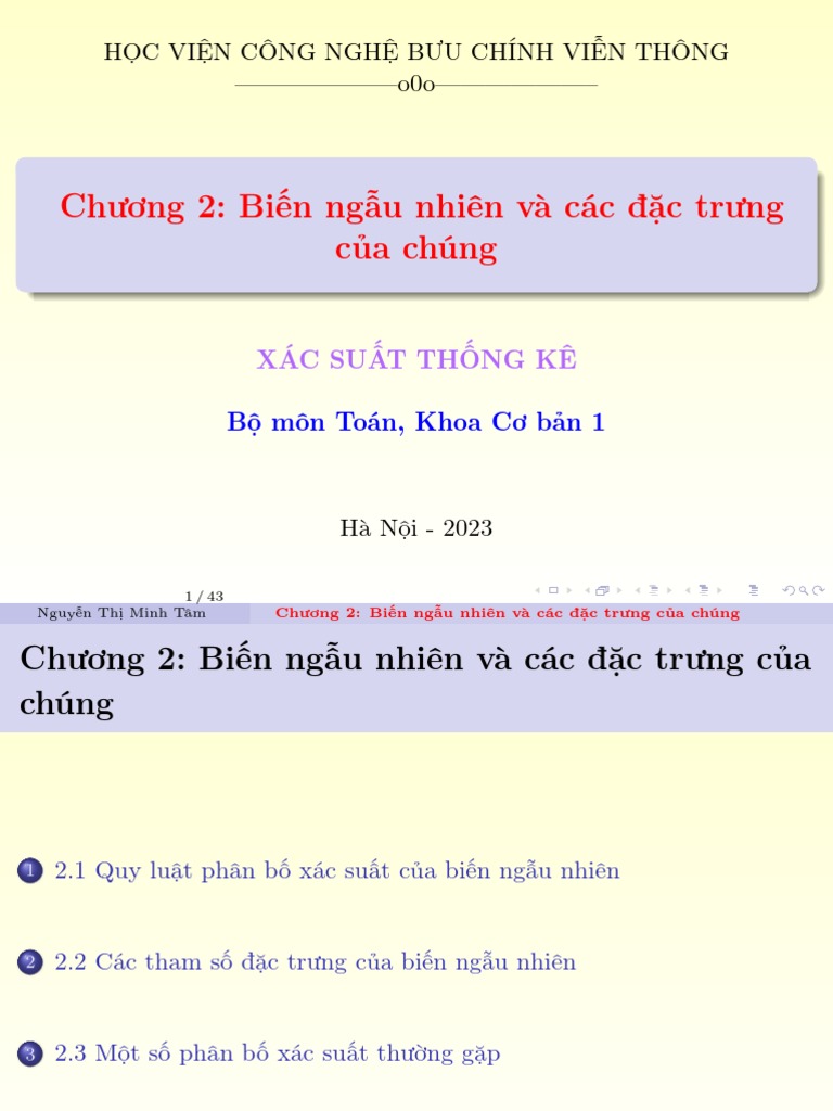 XSTK Chuong 2 | PDF