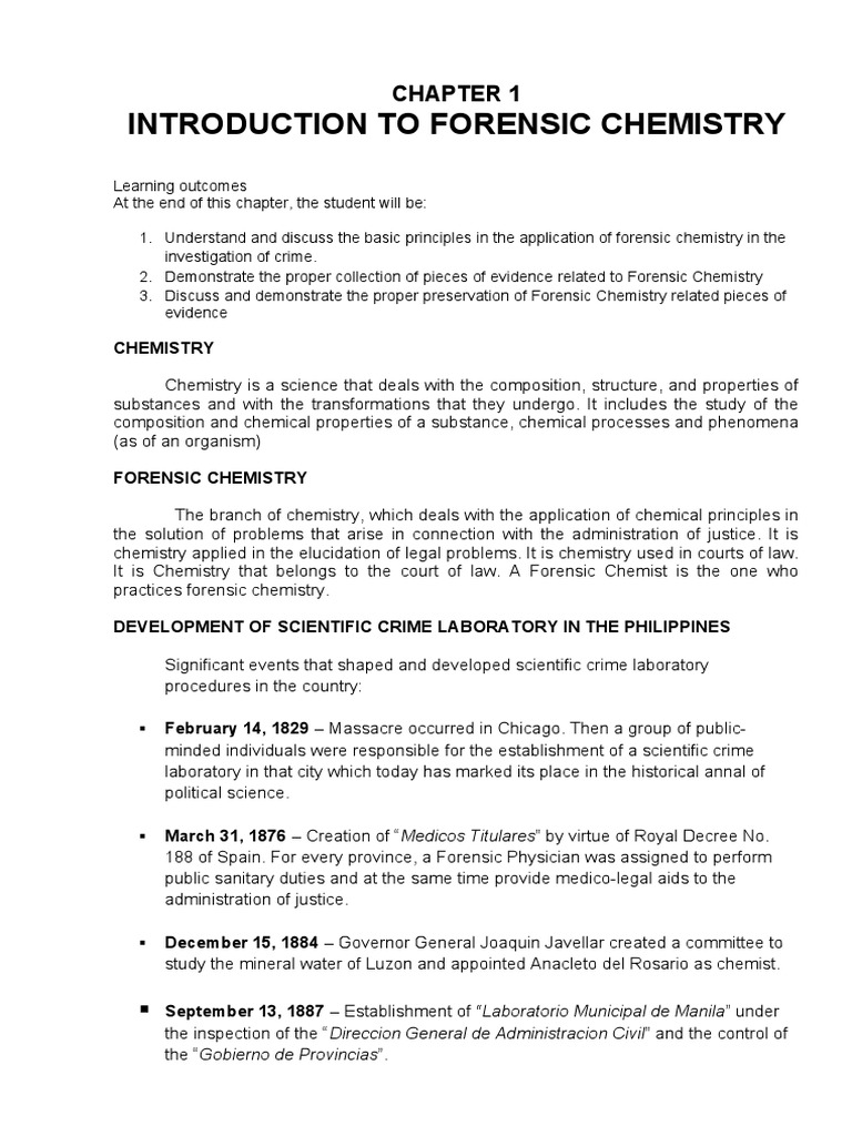 Chapter-1-Introduction-to-Forensic-Chem | PDF