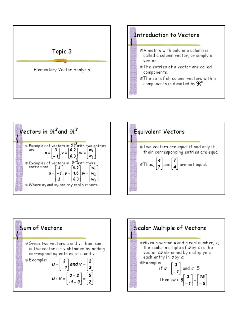 Elementary Vector Analysis | PDF | Euclidean Vector | Vector Space