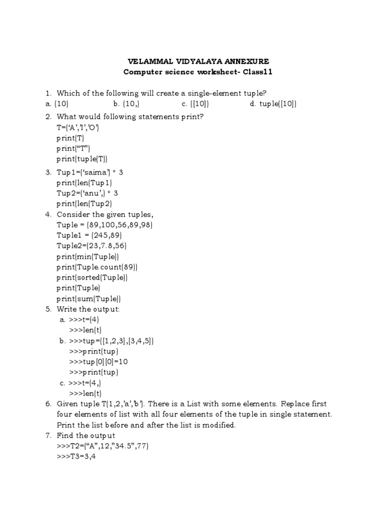 CSC 11th (ch12&13) Worksheet | PDF