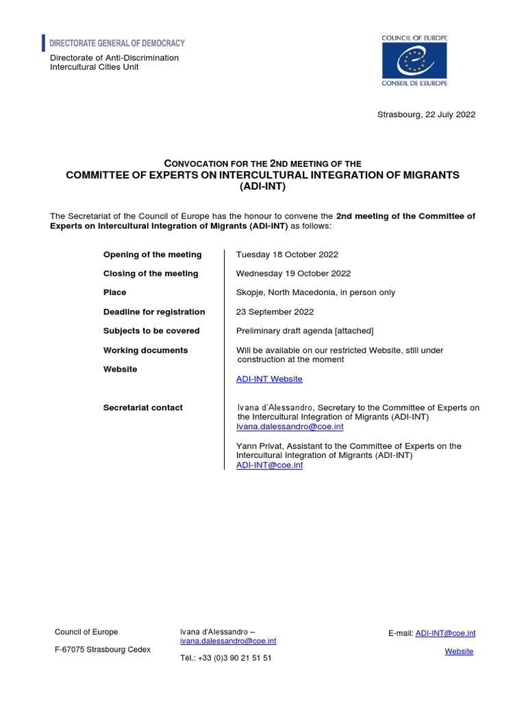 Convocation Letter - 2nd ADI-InT Meeting - 18-19 October 2022 - En ...