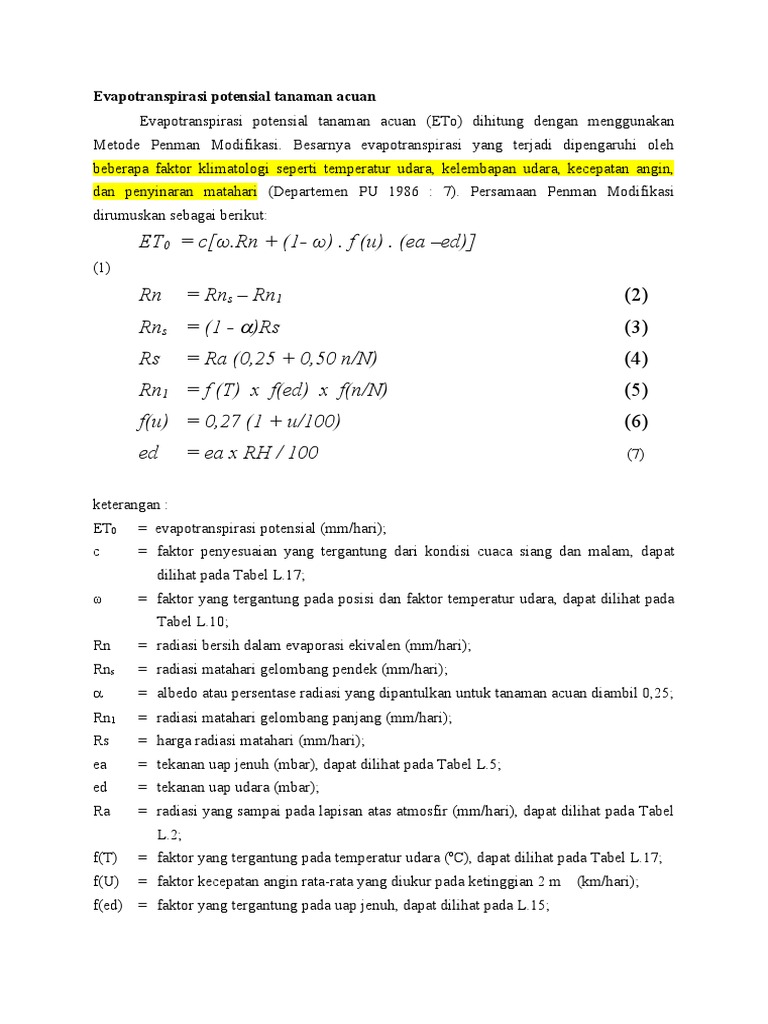 4 ETo METODE PENMAN | PDF