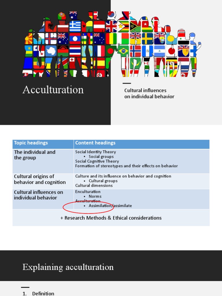Acculturation | PDF | Behavioural Sciences | Psychology