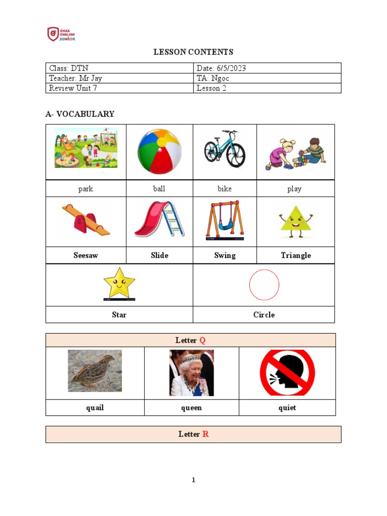 Review Unit 7 Lesson 2 | PDF