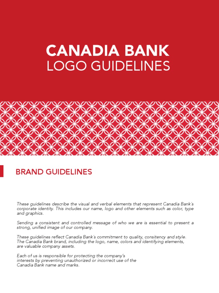 Canadia Bank Logo Guidelines | PDF