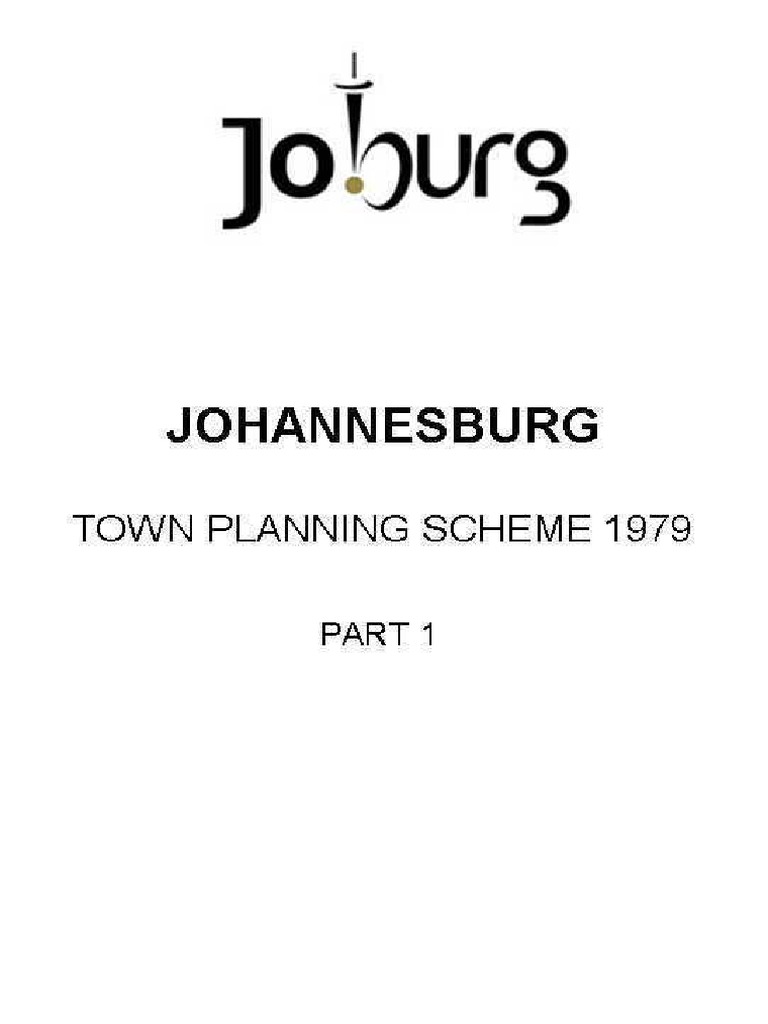 Johannesburg Town Planning Scheme 1979 | PDF