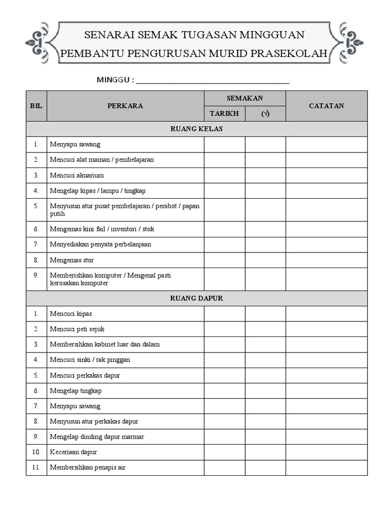 Senarai Tugas PPM | PDF