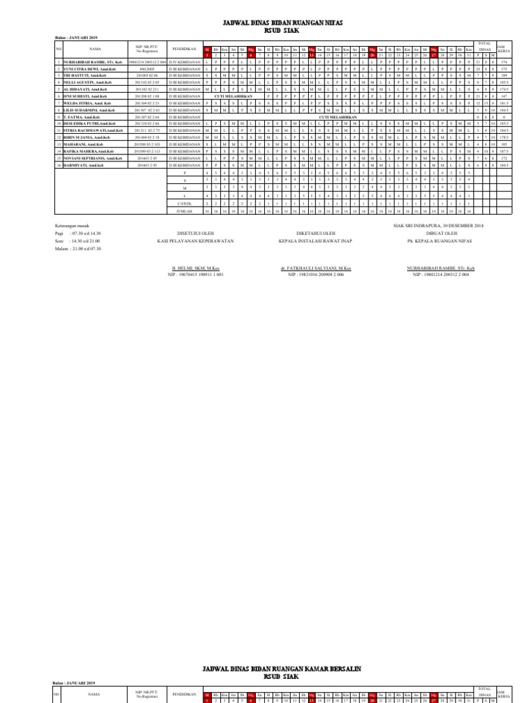 JADWAL Ok - Print | PDF