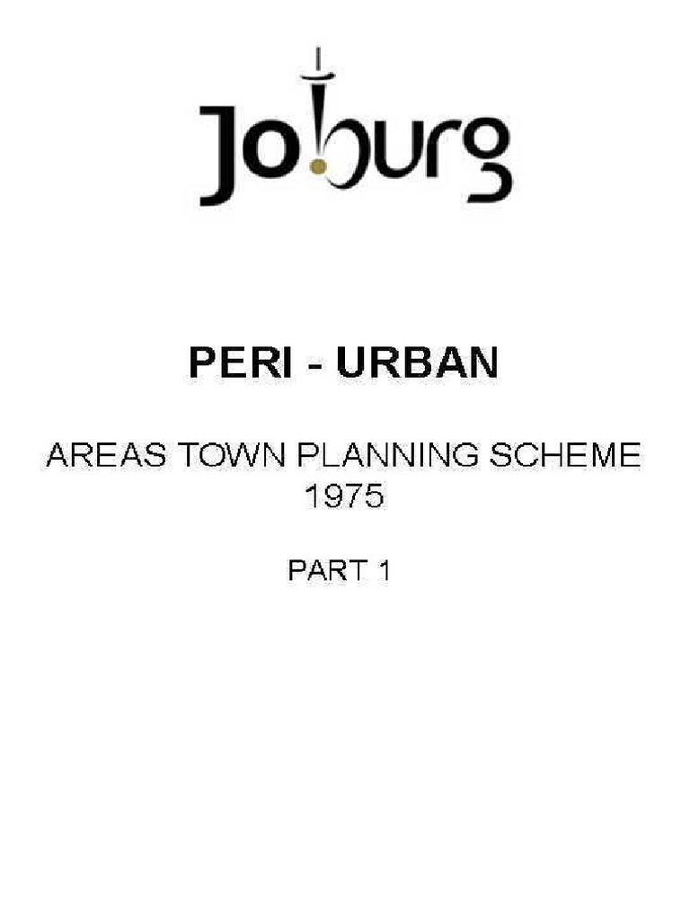 Peri Urban Town Planning Scheme 1975 | PDF