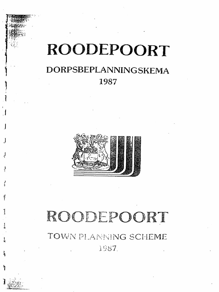 Roodepoort Town Planning Scheme 1987 English | PDF