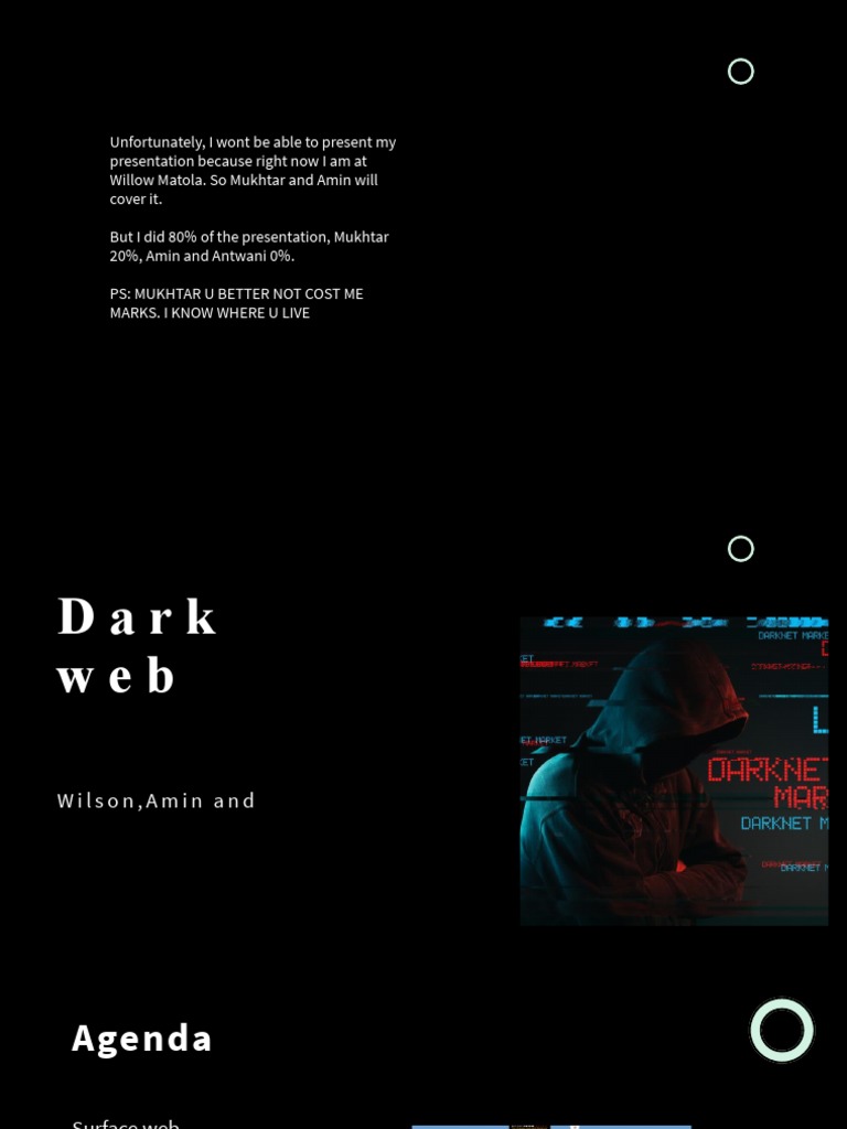 Dark Web Computer Presentation | PDF | World Wide Web | Internet & Web