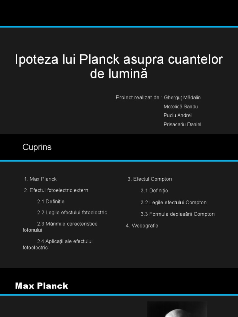 Ipoteza Lui Planck Asupra Cuantelor de Lumină | PDF