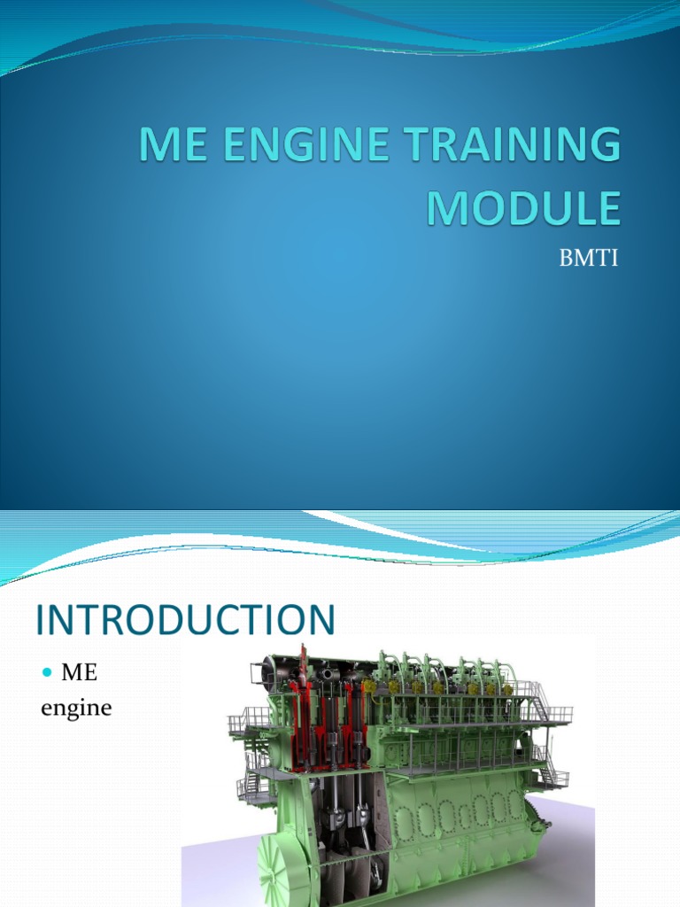 ME Engine Training Bmti | PDF | Pump | Valve