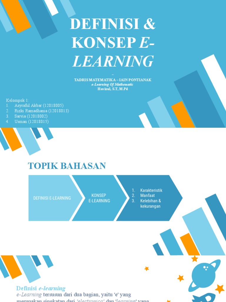 Kel.1 Definisi & Konsep E-Learning | PDF