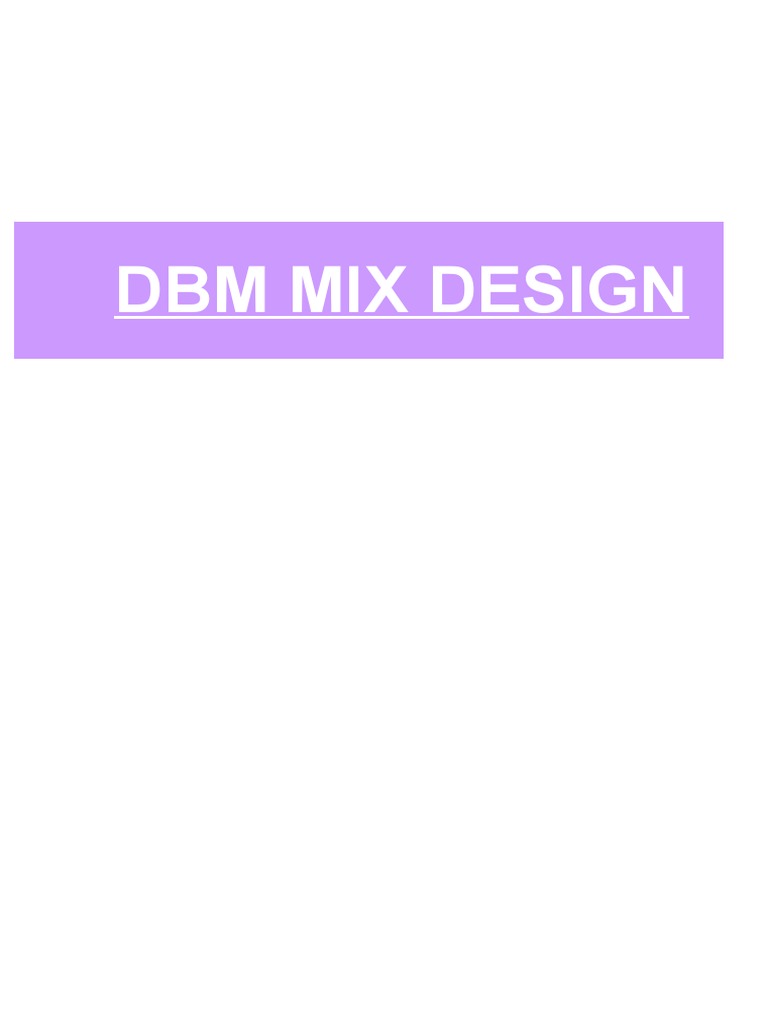DBM Mix Design Grade-1st Ratapani | PDF