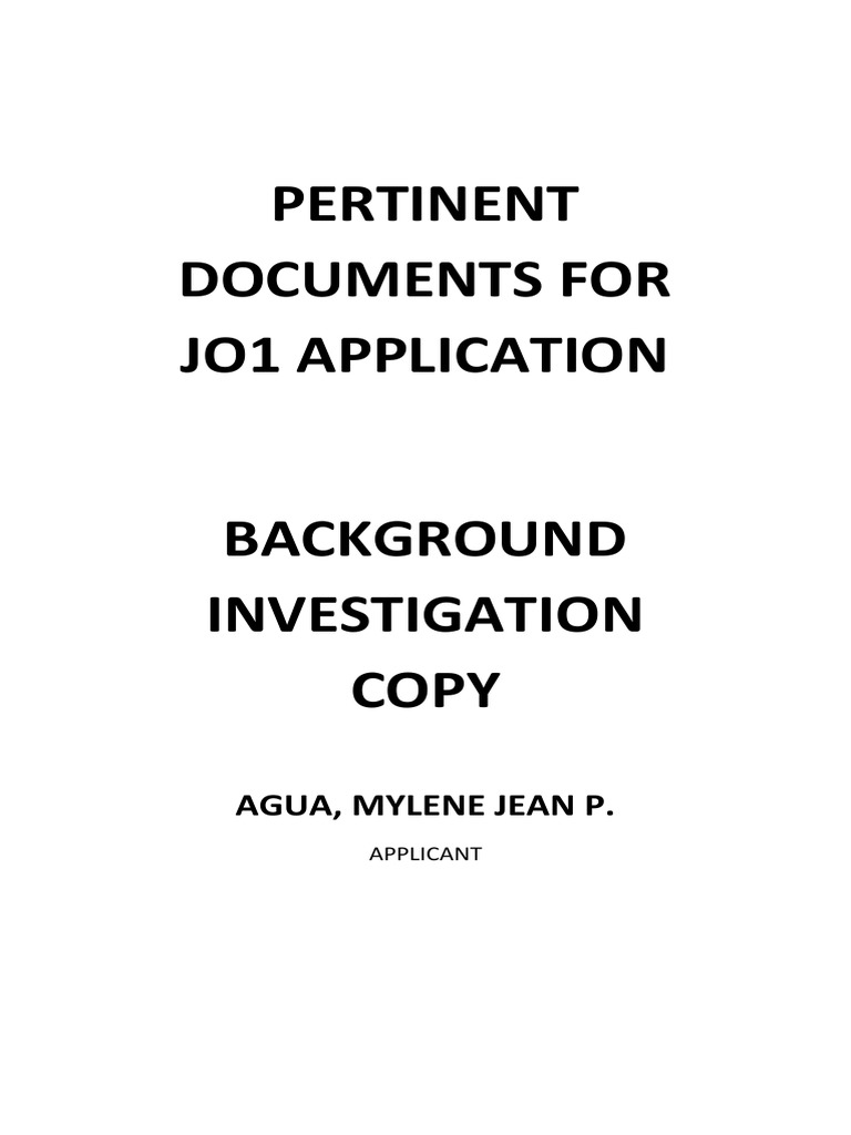JO1-Pertinent Final | PDF