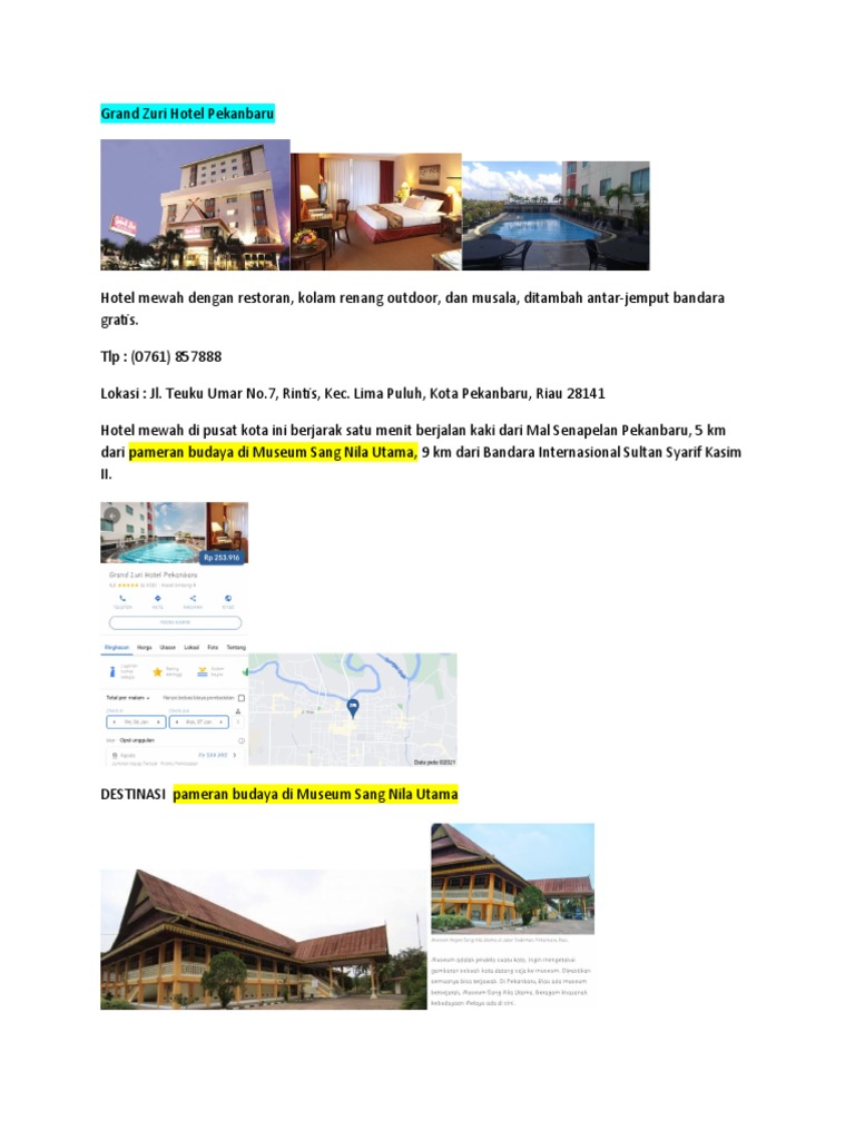 Hotel Di Pekanbaru (Riau) | PDF