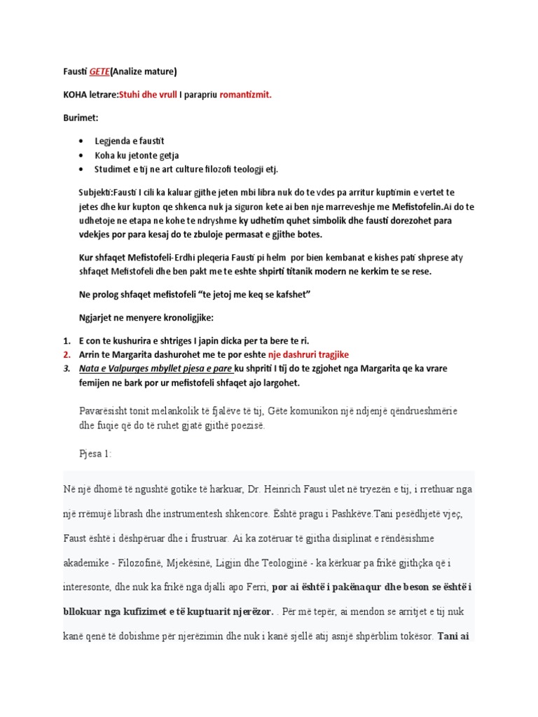 Fausti GETE | PDF