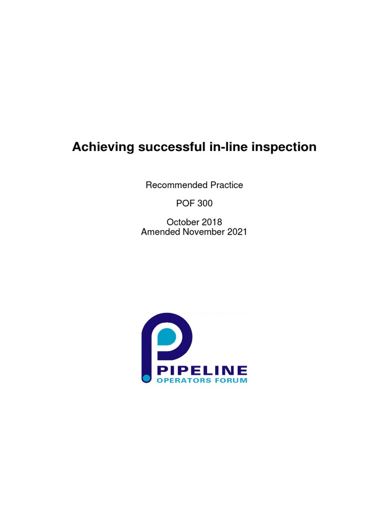 POF 300 Achieving Successful In-Line Inspection - Nov 2021 | PDF ...