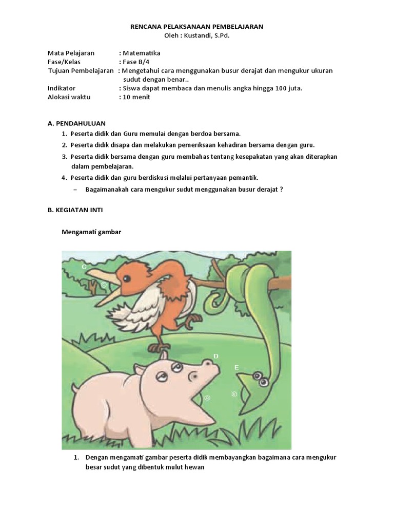Format Rencana Pelaksanaan Pembelajaran | PDF