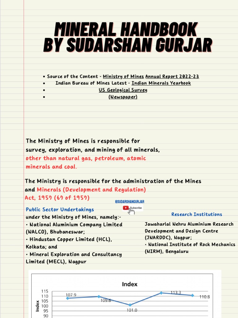 Mineral Handbook by Sudarshan Gurjar | PDF | Minerals | Chemical Substances