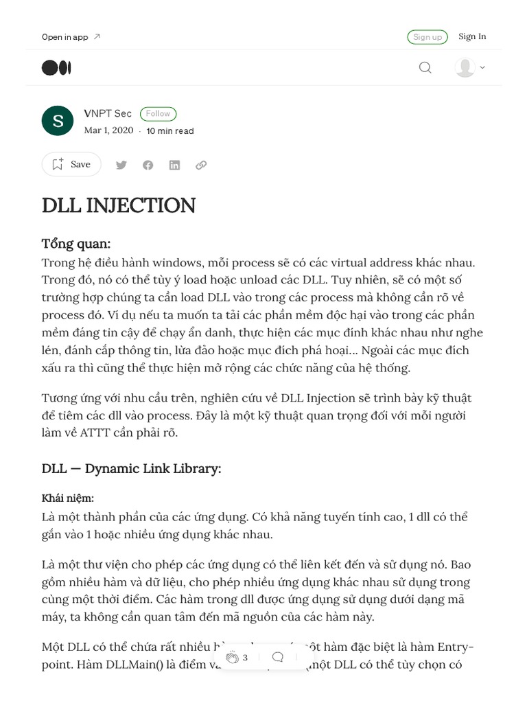 DLL INJECTION. T NG Quan | PDF