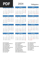 2025 Philippine Calendar with Holidays | PDF | Observances | Holidays
