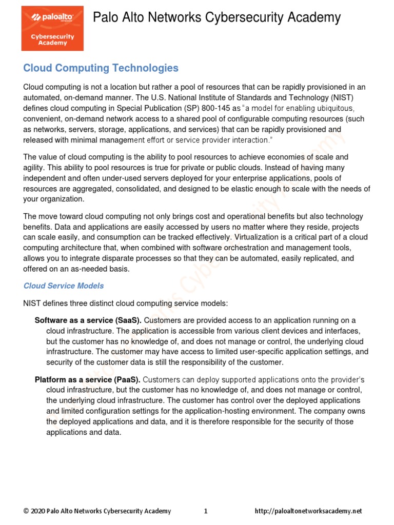 Cloud Computing Technologies 5 | PDF | Cloud Computing | Security