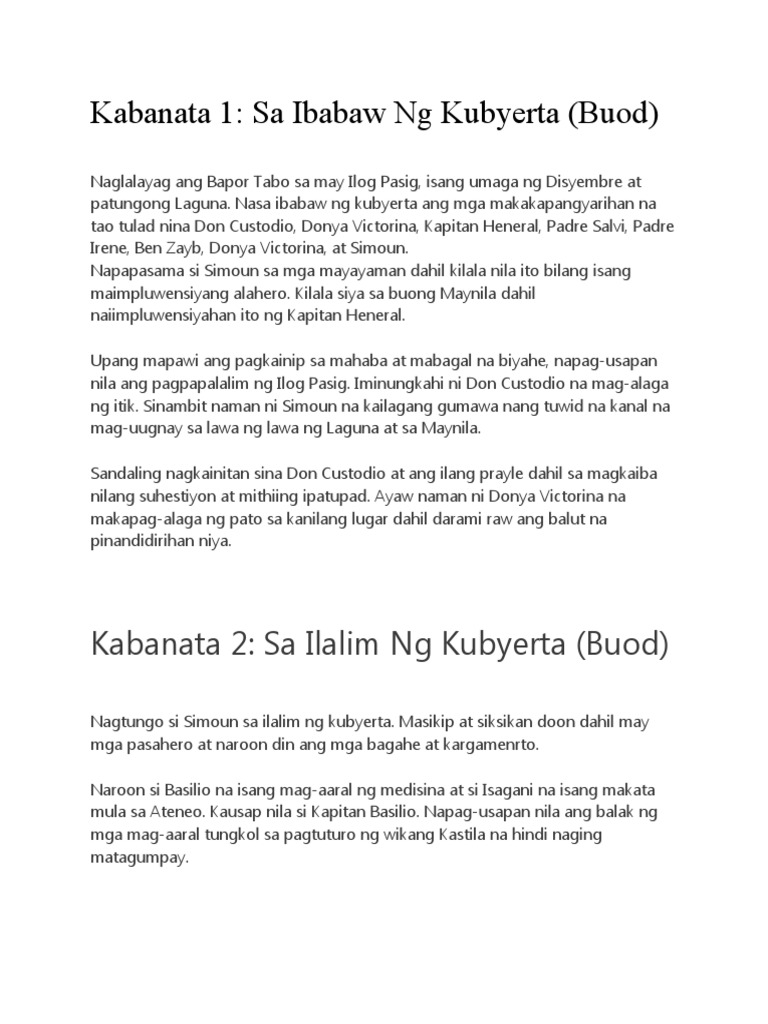 Kabanata 1 EL FILI | PDF