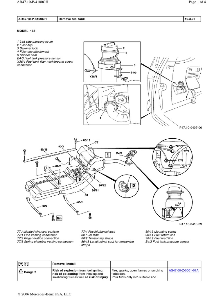 W163-R&I Fuel Tank | PDF