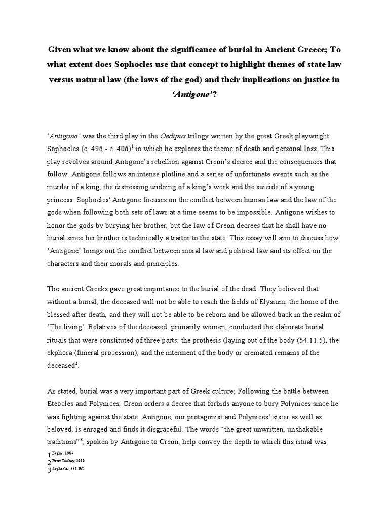 Antigone- English Assignment (updated) | PDF