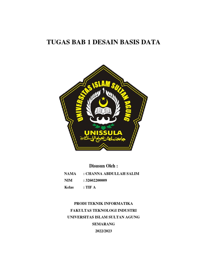 Tugas Bab 1 Desain Basis Data Channa | PDF
