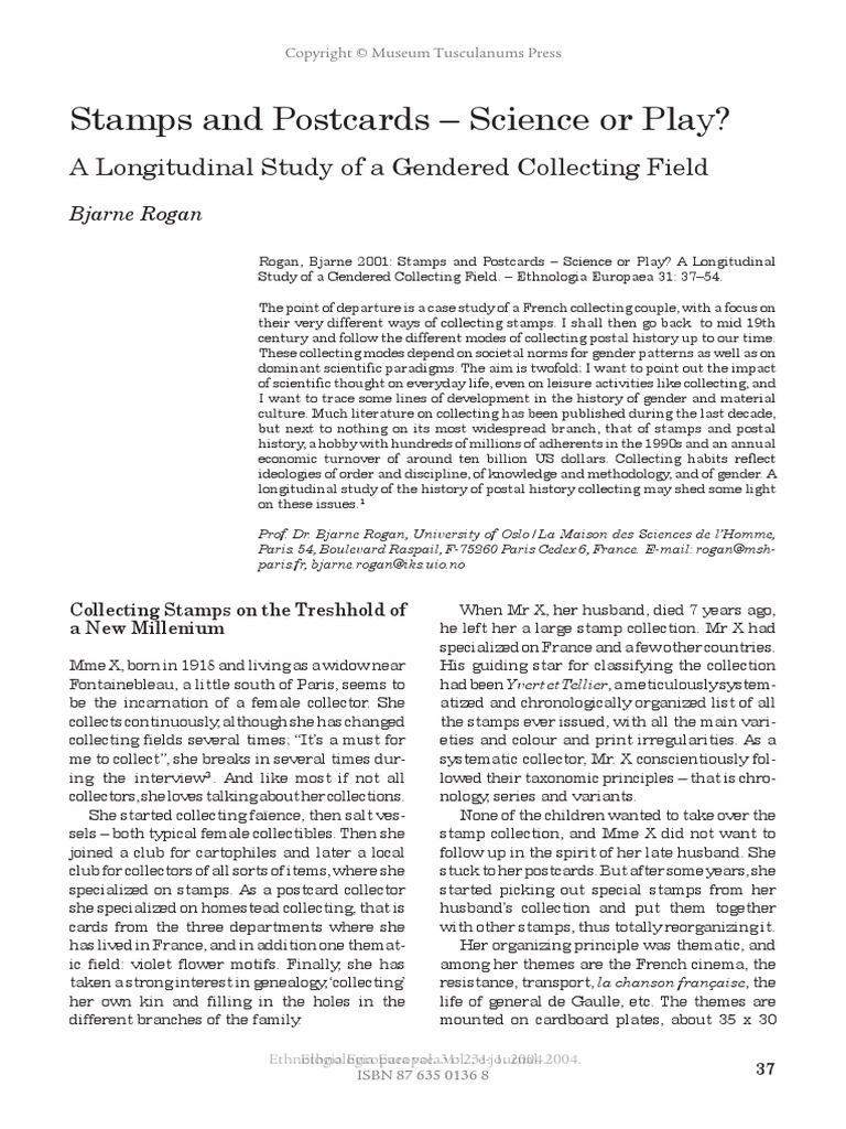 Rogan, Bjarne - Stamps and Postcards - Science or Play | Download Free ...