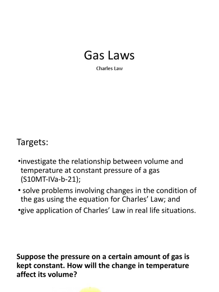 Gas Law-Charles Law | PDF