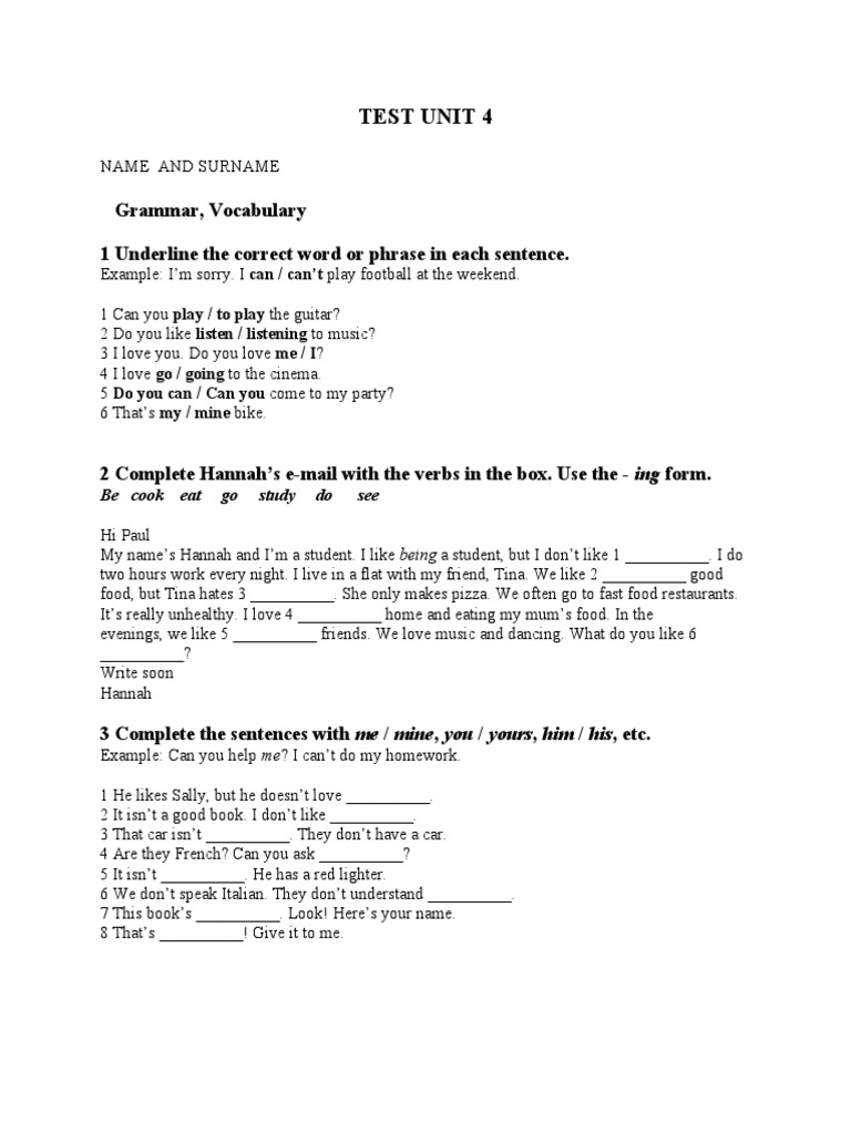 Test 4 NEF Elementary | PDF