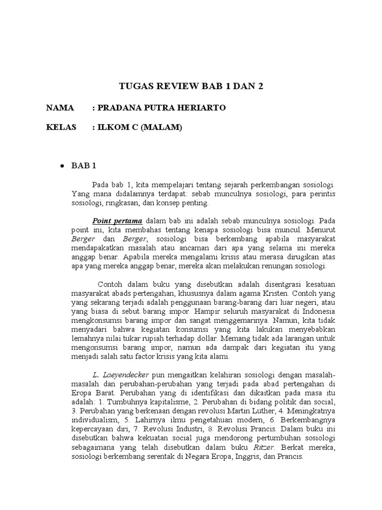 Tugas Review Bab 1 Dan 2 | PDF
