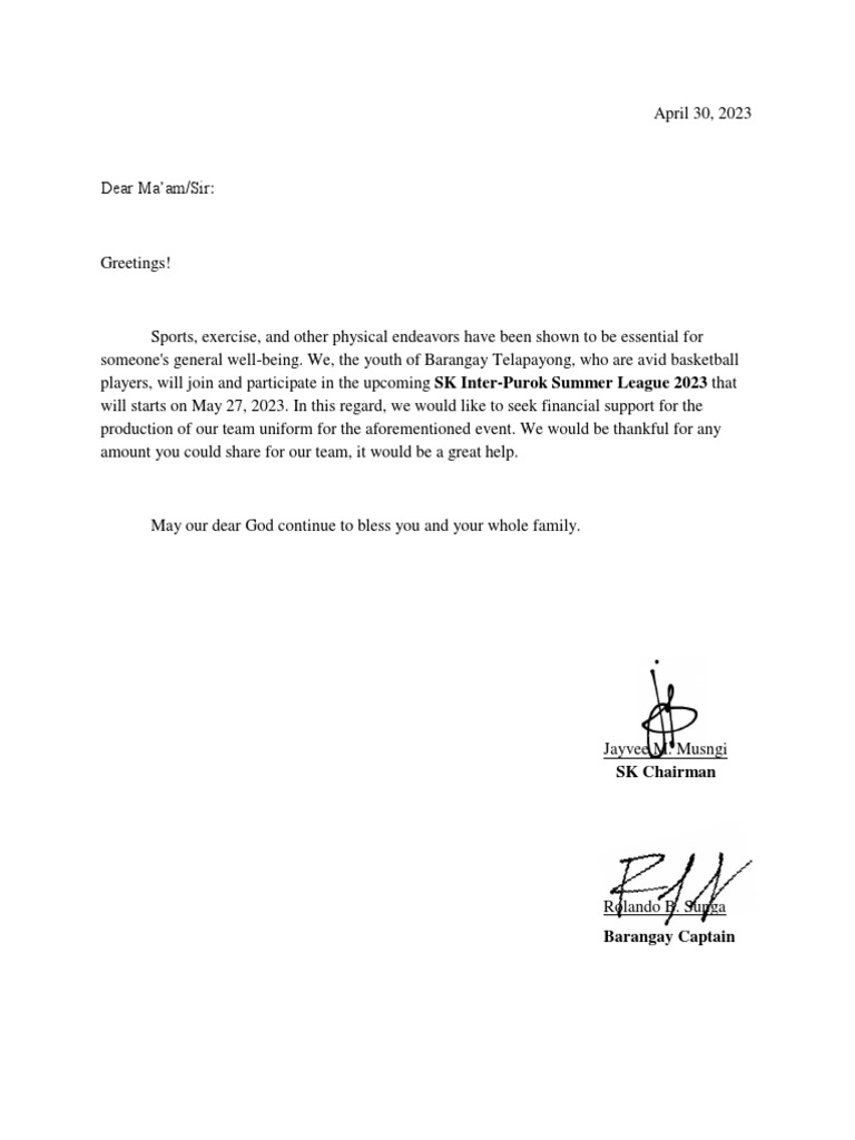 Solicit Letter | PDF