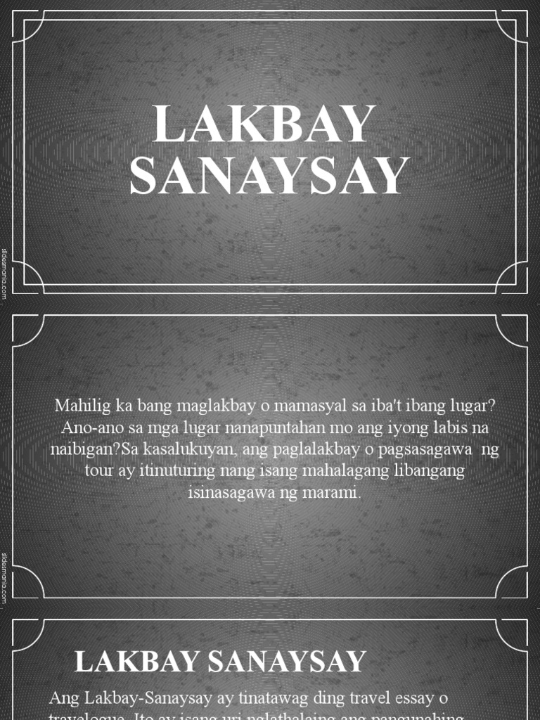 Lakbay Sanaysay | PDF