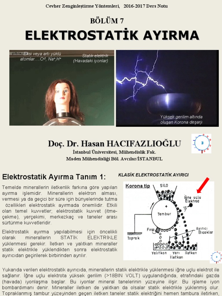 BOLUM 7 ELEKTROSTATIK AYIRMA 2015 PPT | PDF
