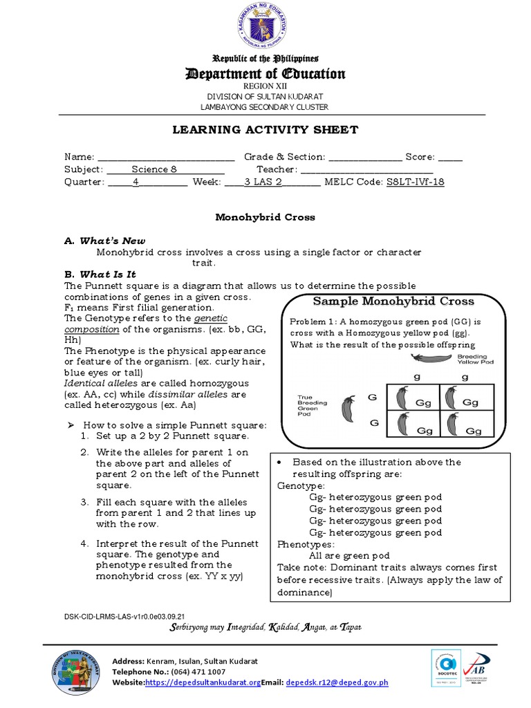 Science 8 Q4 W3 LAS 2 - PALCULLO | PDF