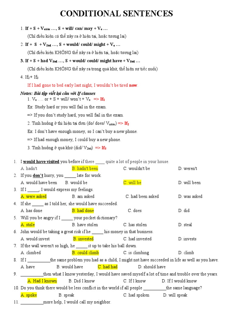 Lesson 7 Conditional Sentences Pdf