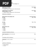 Student CV Template for IE Applications | PDF