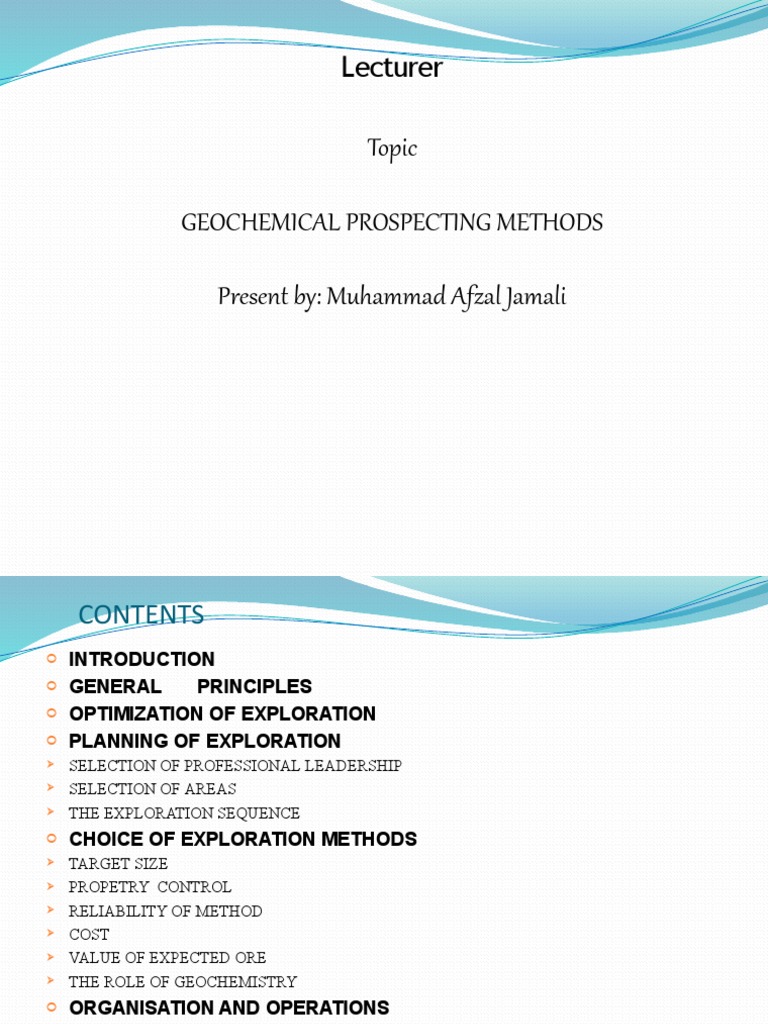 Geochemical Methods in Mineral Exploration | PDF | Prospecting ...
