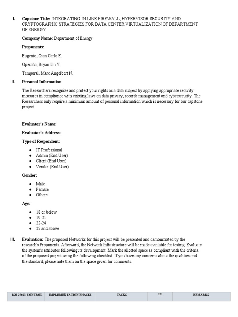 QS - Integrating In-Line Firewall and Hyper-V, Cryptographic Strat - Questionaire | PDF ...