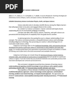 Matatag Science Curriculum Framework 1 | PDF | Learning | Curriculum