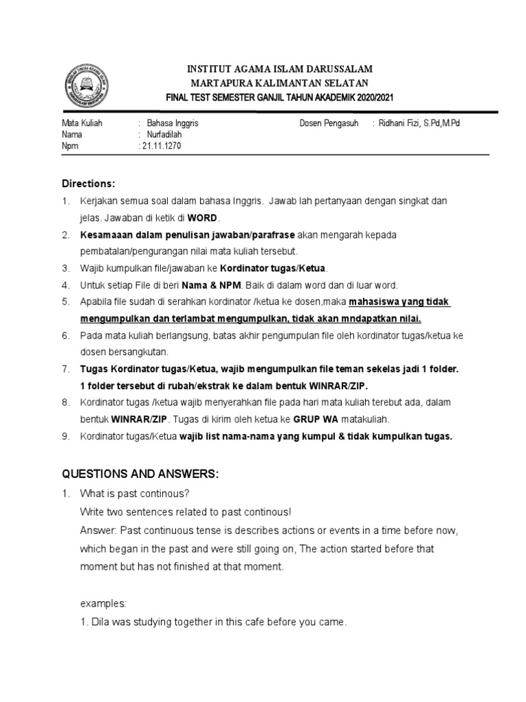 English Exam Instructions & Examples | PDF | Linguistics | Language ...
