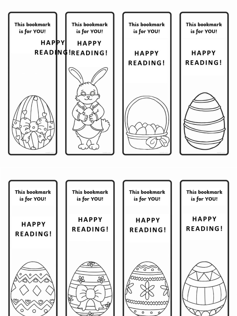 T TP 1629481328 Editable Easter Bookmarks To Colour and Use - Ver - 2 | PDF