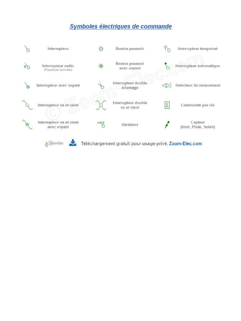 Symbole Electrique SE - Odp - Symboles-Electriques-Commandes | PDF