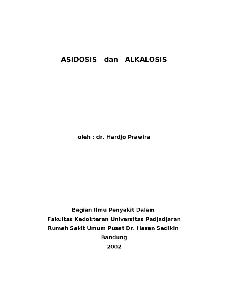 Asidosis Dan Alkalosis | PDF