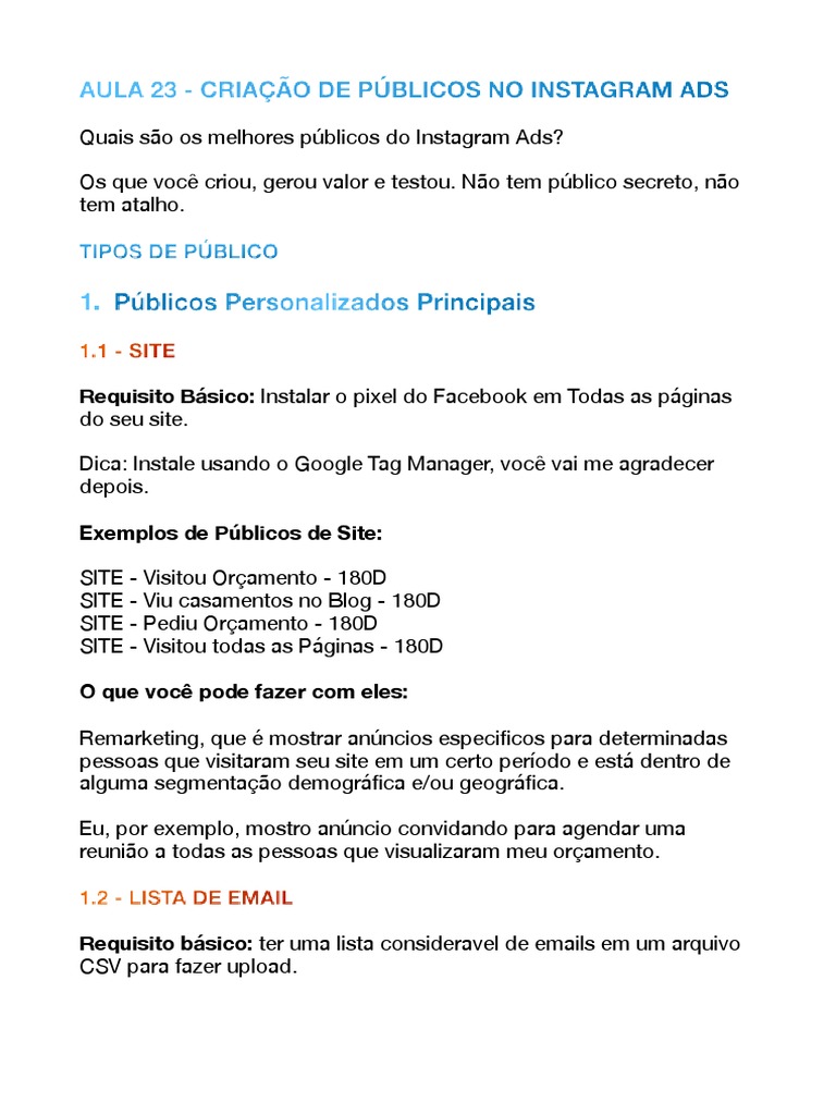 Aula 23 - Criando Públicos Poderosos | PDF | Publicidade Aula 23 - Criando Públicos Poderosos | PDF | Publicidade